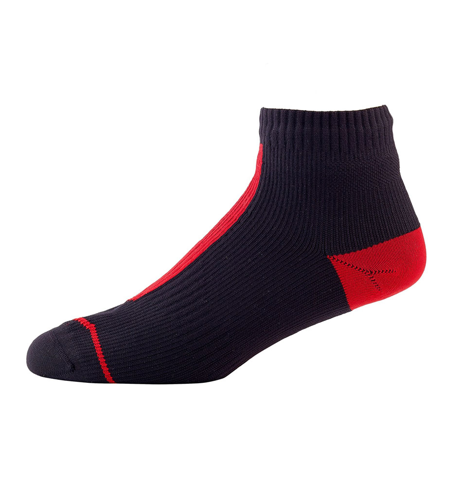 SealSkinz Road Waterproof Socklet - Black / Red | eBay